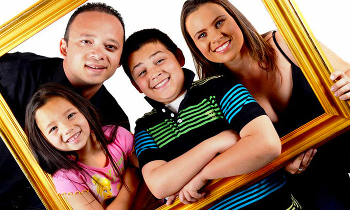 60-Minute Professional In-Studio Family Photoshoot for up to Four with ...