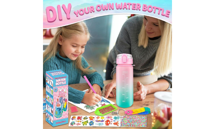 Decorate Your Own Water Bottle Kits for Girls Age 4-6-8-10 Diamond Art ...