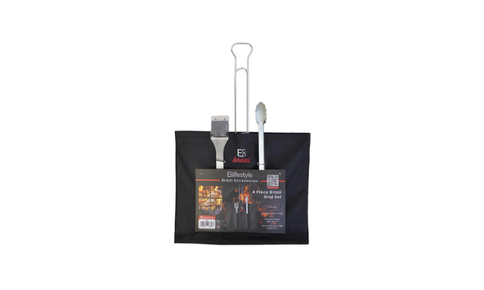 4-Piece Braai Grid & Tong Set – Hyperli