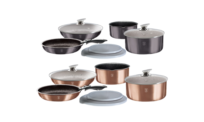 Berlinger Haus 9-Piece Marble Coating Non-Stick Cookware Set - Various ...