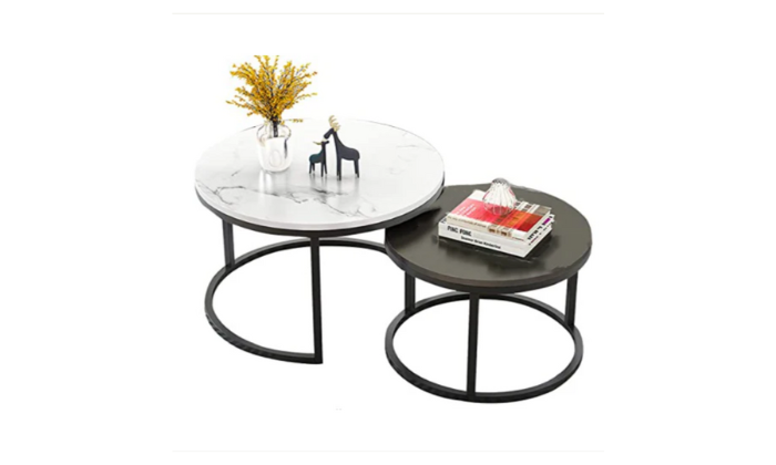Eclipse Nesting Tables - Black/White Marble – Hyperli