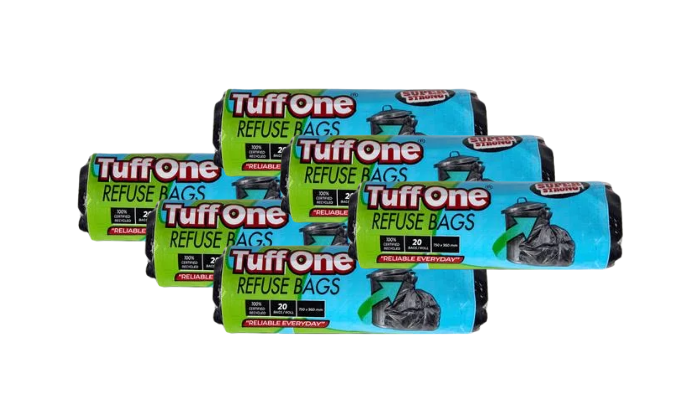 Tuff One Black Refuse Bags 750x950mm – Multi-Pack (2, 3 or 6 Packs ...