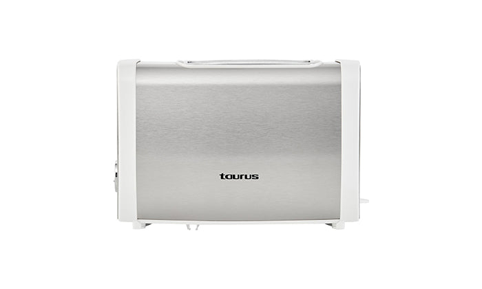 Taurus Toaster 2 Slice Stainless Steel With White Trim 7 Heat Settings ...