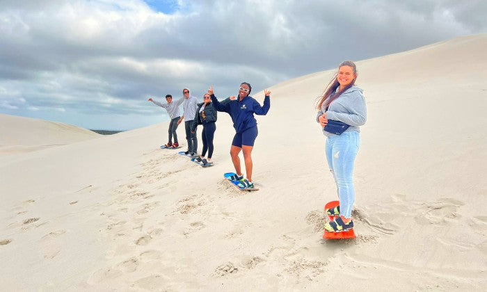 Sandboarding party package for up to 10 kids with On the Tours Sandboa ...